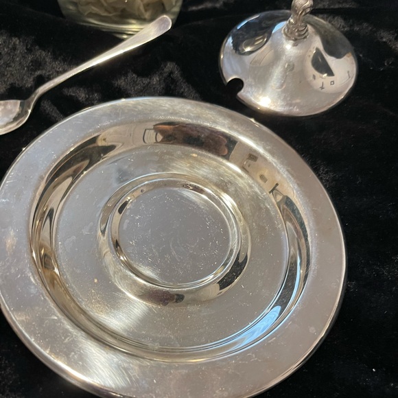 Oneida | Kitchen | Oneida Silverplated 3piece Jam Set With Clear Glass ...